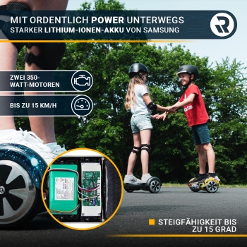 iwheels - ROBWAY W1 Hoverboard für Erwachsene & Kinder, 6,5 Zoll, Self ...